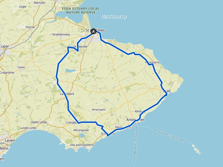 Loop de St Monans & Crail Harbour a partir de St Andrews | Percurso de ...